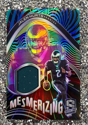 2021 PANINI SPECTRA JALEN HURTS MESMERIZING HYPER JERSEY PATCH PRIZM ...