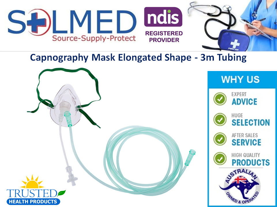 ADULT CAPNOGRAPHY OXYGEN MASK WITH 3.0M STAR LUMEN NON KINK TUBING ...
