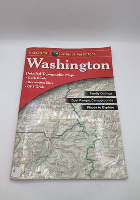 Washington Atlas & Gazetteer Map By DeLorme - VERY GOOD | eBay