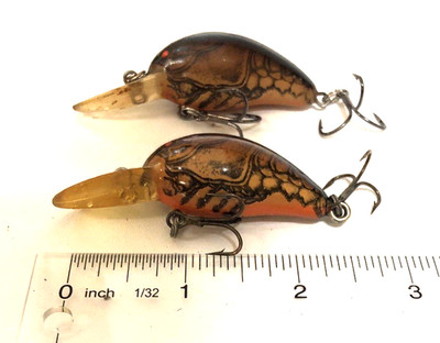 2 Bomber A Crawfish Pattern Old Fishing Lures | eBay