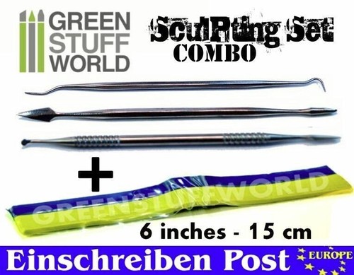 3x Set d'outils de modélisation + Green Stuff 6'(15cm) Epoxy Modeling ...