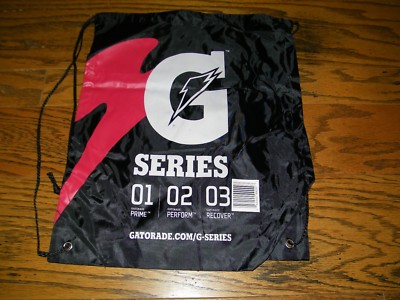 GATORADE G Series Cinch Black Backpack Draw String BAG NEW SLING ...