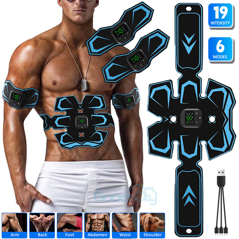 Electric Muscle Toner Machine ABS Toning Belt Simulation Fat Burner ...