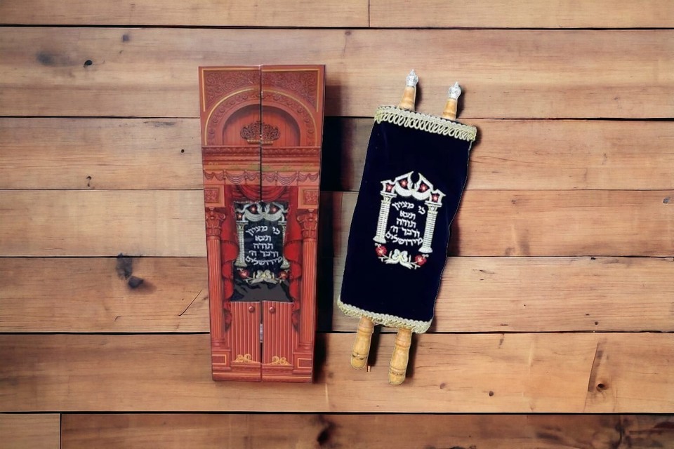 Big Sefer Torah Scroll Book Hebrew Bible + Yad Tora Pointer israel 47cm ...