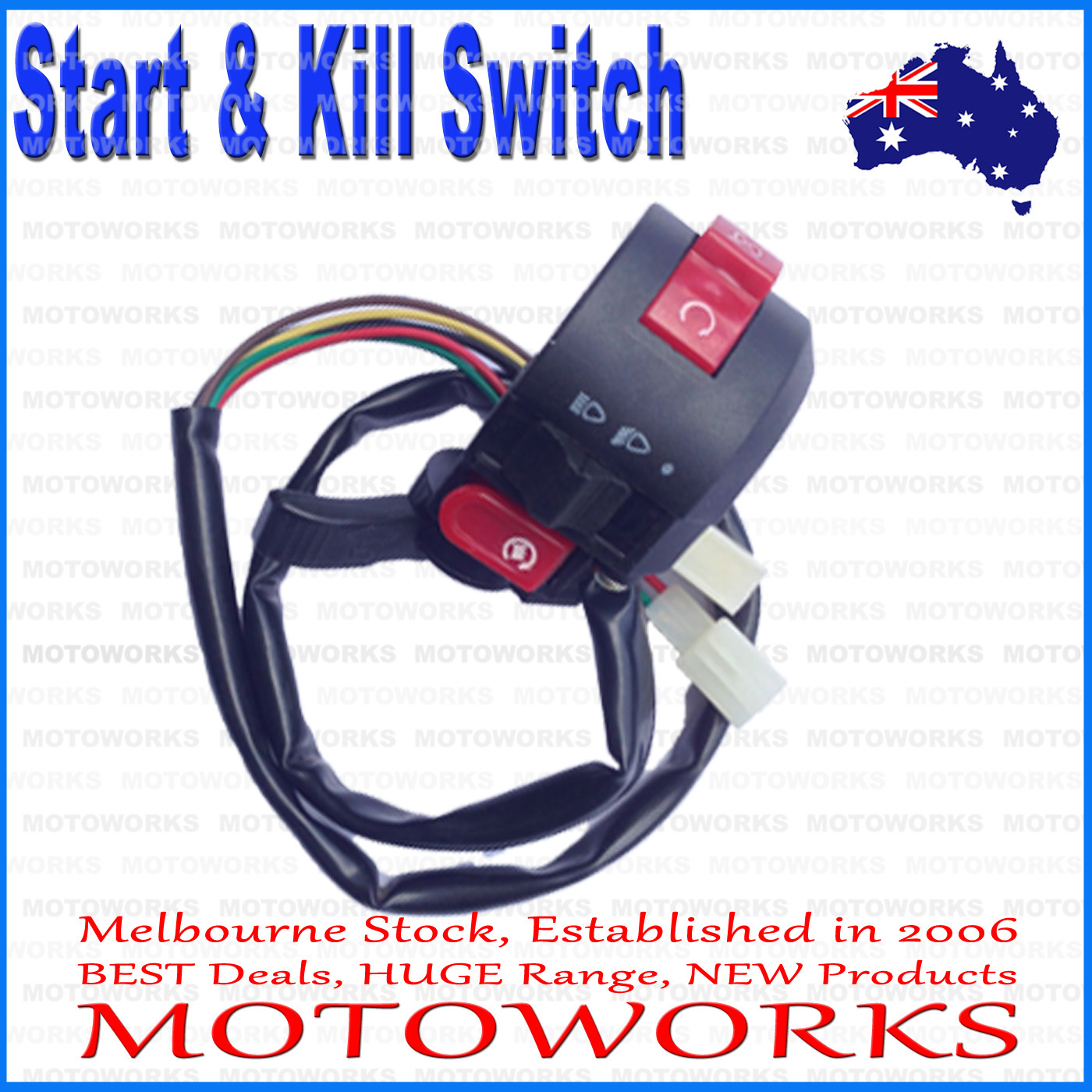 Kill Start Light Choke Switch Housing 110cc 125cc PIT Quad Dirt Bike ...