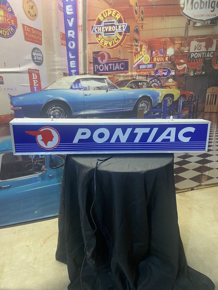 Large lighted Pontiac Service Sign Trans Am Pontiac GTO Sign Pontiac ...