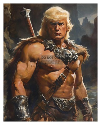 PRESIDENT DONALD TRUMP AS BUFF BARBARIAN 8X10 FANTASY PHOTO | eBay