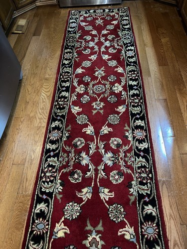 VINTAGE Charisma RUG WOOL RUNNER FARMHOUSE CHIC HAND KNOTTED 2.5 X 8.11 ...