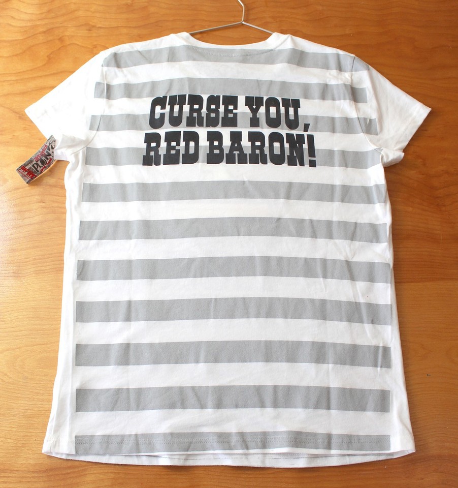 rare vintage y2k Snoopy flying ace shirt Peanuts stripe hot topic ...