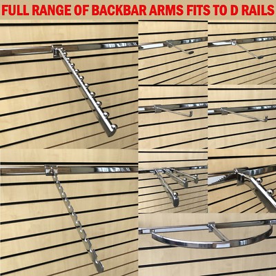 BACK BAR BACKBAR FITTINGS PRONGS ARMS HOOKS D RAILS RETAIL DISPLAY SHOP ...