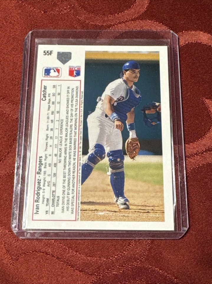 1991 Upper Deck Final Edition Ivan Rodriguez Rookie Card #55F Mint FREE ...