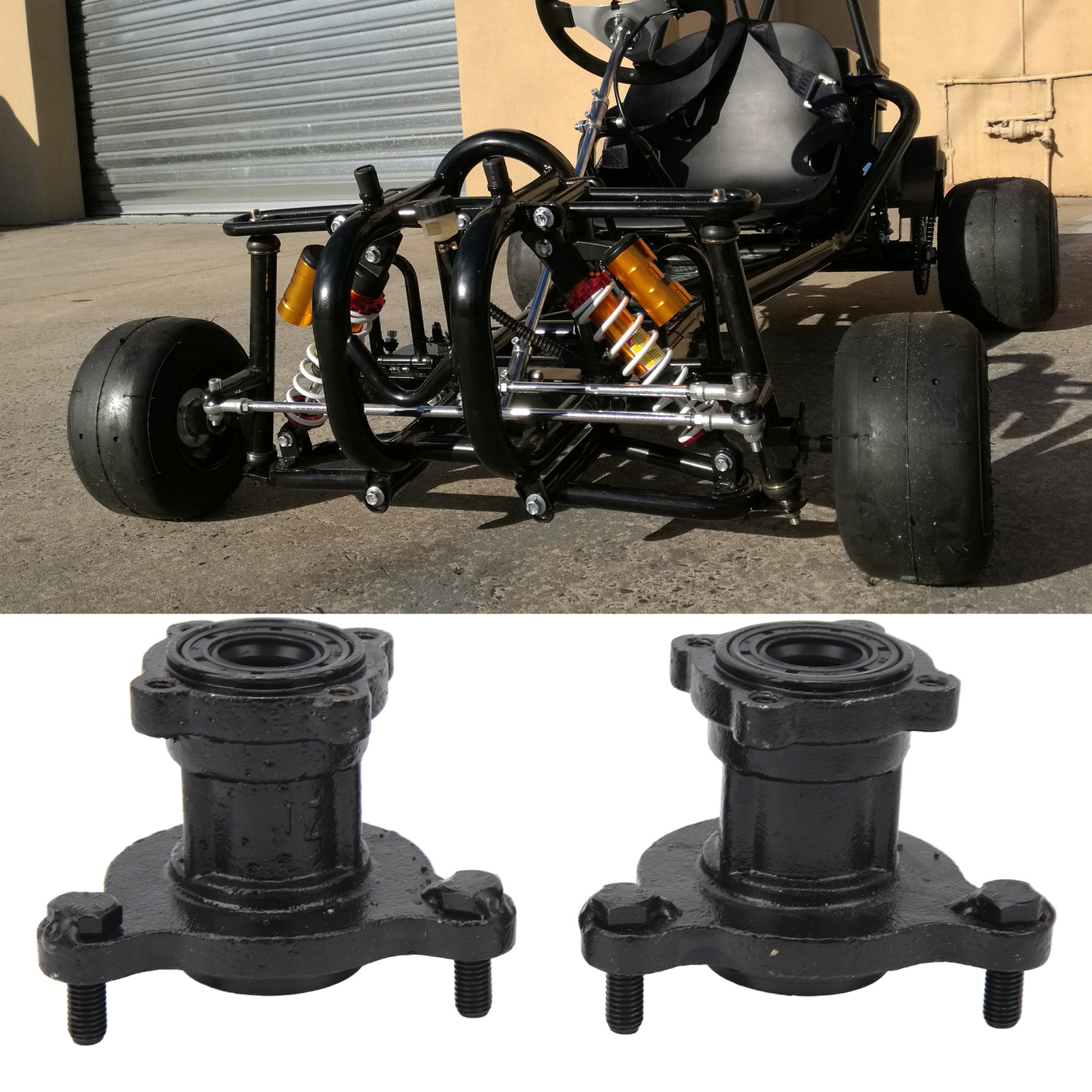 2pcs Front Brake Wheel Rim Hubs 17mm 20mm Wheel Hub With 3 Bearing For ...