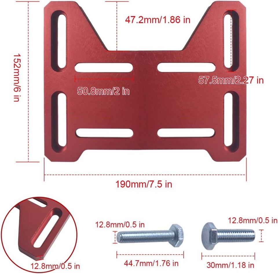 Adjustable Mini Bike Mounting Plate Adapter Bracket for Predator 212cc ...