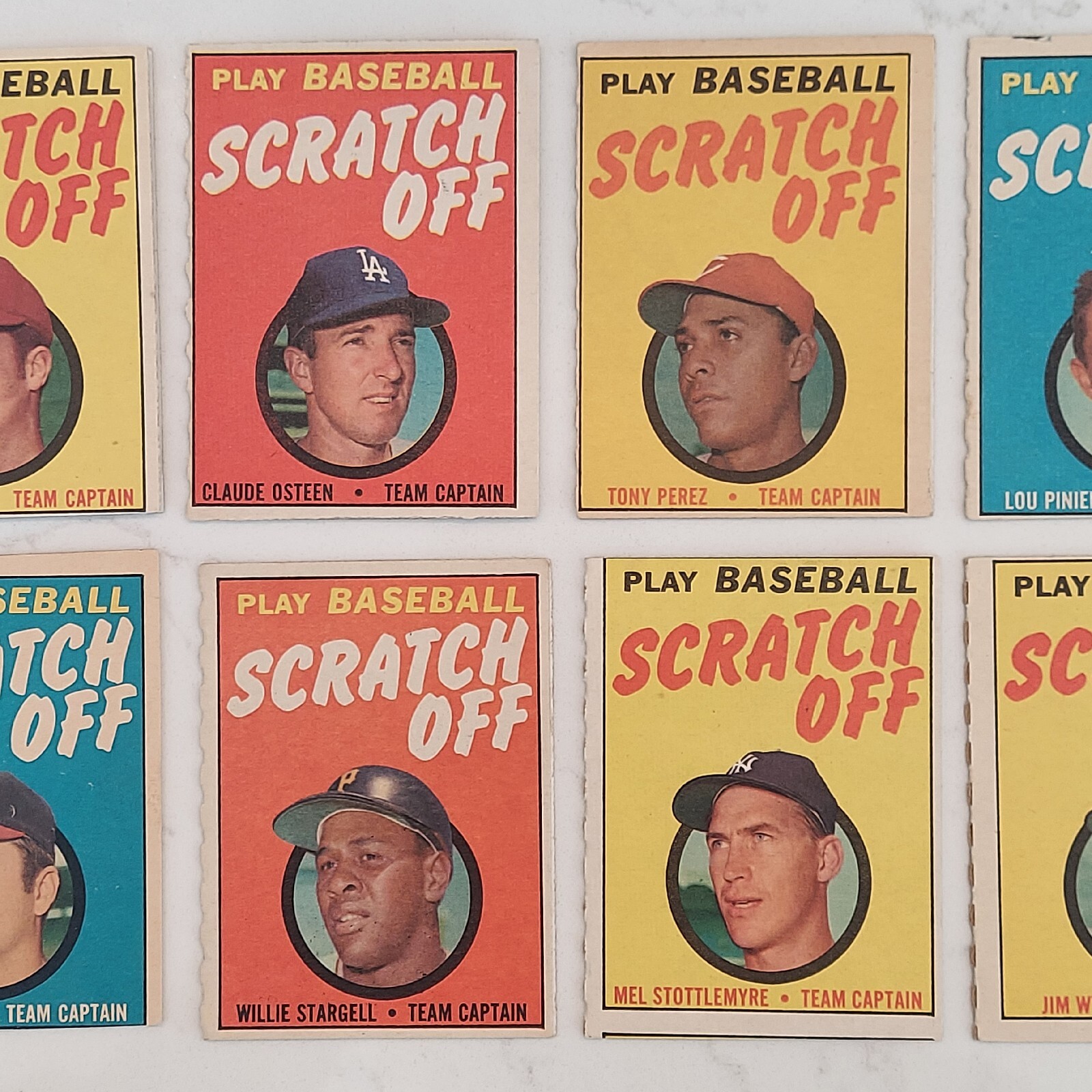 1970 TOPPS BASEBALL SCRATCH OFFS - COMPLETE 24-CARD SET - UNSCRATCHED ...