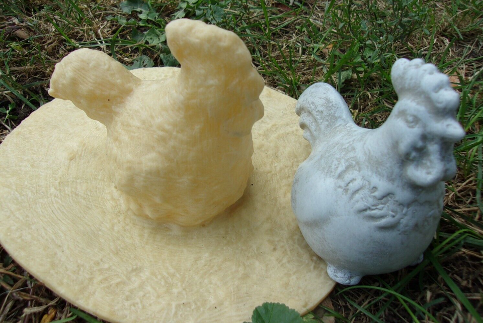 Latex hen mold plaster cement concrete chicken rubber mould 3.5"L x 3.5 ...