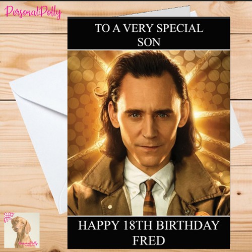 Personalised Loki Card Birthday Unofficial Avengers Thor Mayhem ...