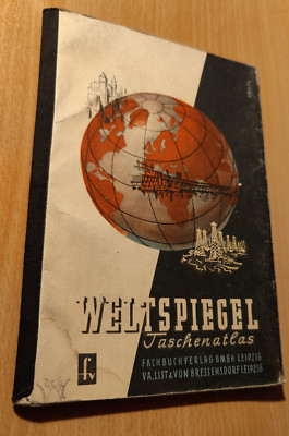 Weltspiegel Taschenatlas Fachbuchverlag GmbH Leipzig DDR Landkarten ...