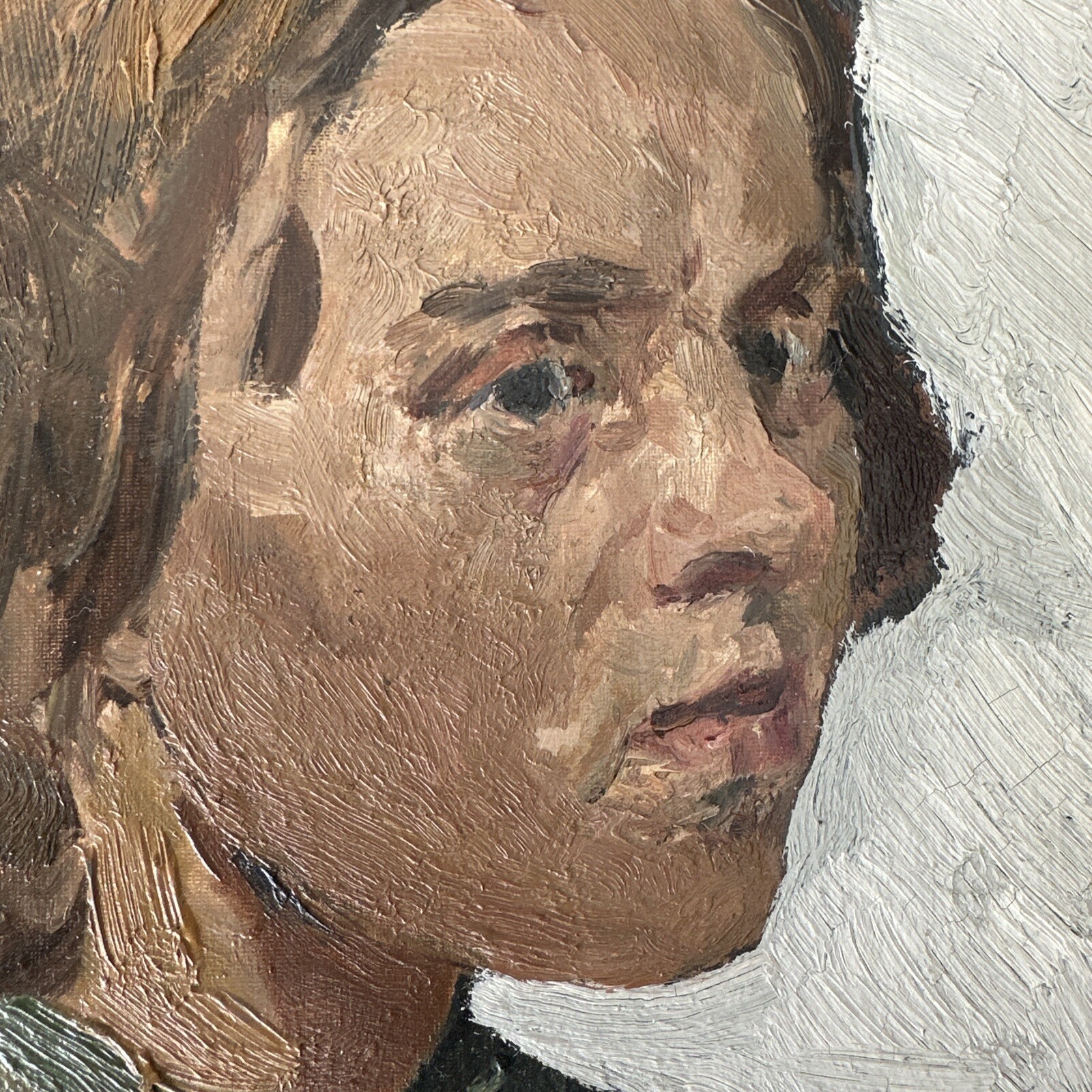 Antique Oil Painting On Board Portrait Of Young Girl By Russian Artist Orlov | eBay