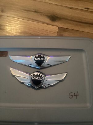 2017 - 2018 Hyundai Genesis Front Bumper And Rear Emblem OEM | eBay