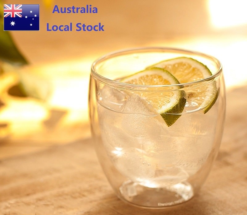 High Borosilicate Glass Double Wall Tea Cup Cocktail Bar Cups Coffee ...