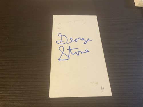 STRAT-O-MATIC Signed Autographed Debut.1967 George Stone 1970 Atlanta ...