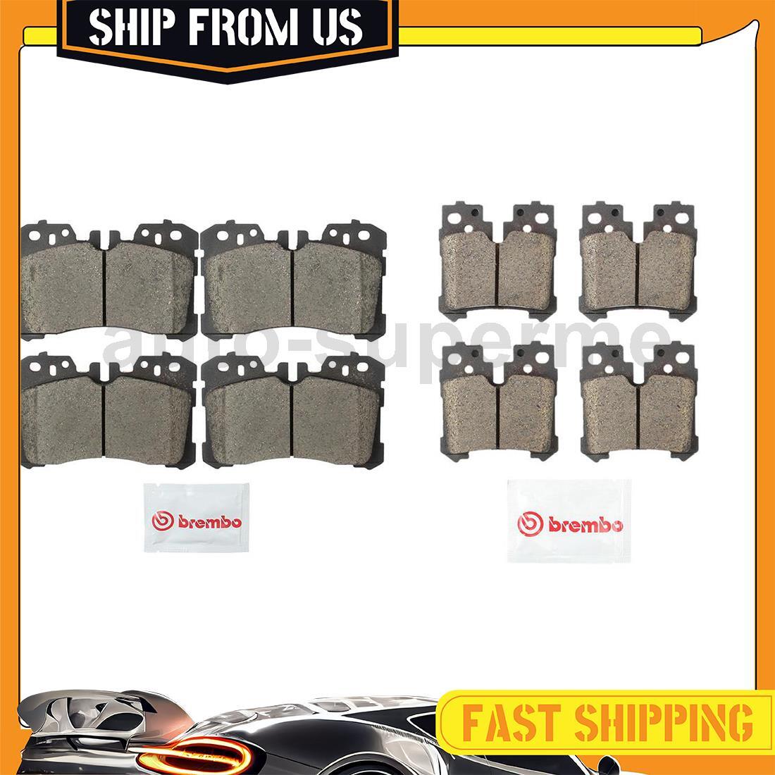 2x Brembo Brake Pad Set Front Rear For 2007-2017 Lexus LS460 4.6L AWD ...