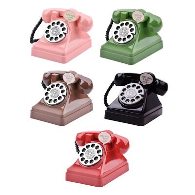 Coin Bank Vintage Telephone Money Saving Pot, Change Container Figurine ...