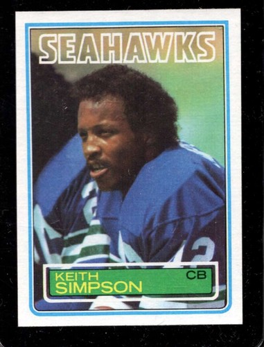 1983 TOPPS #390 KEITH SIMPSON NMMT SEAHAWKS *X37641 | eBay