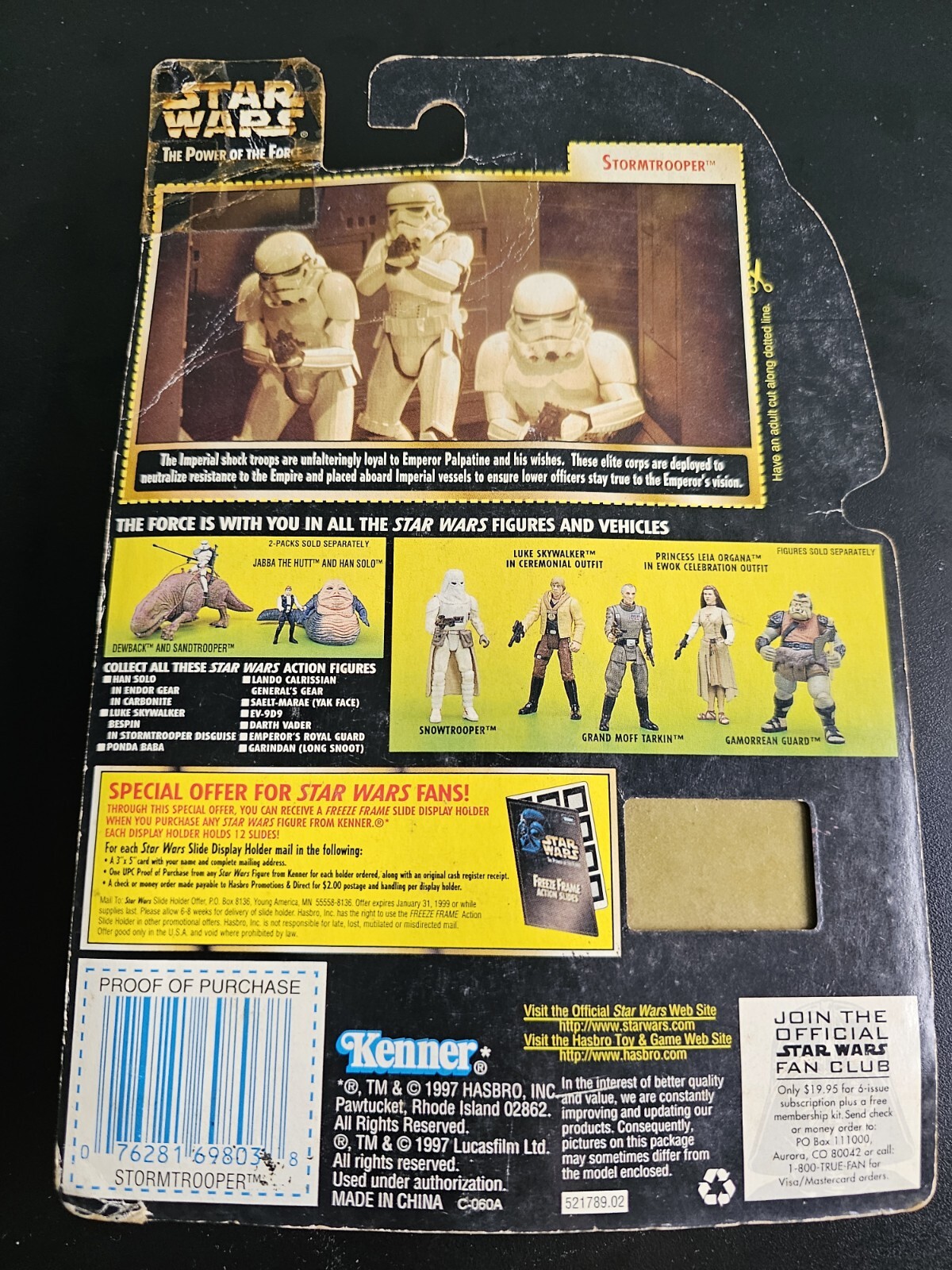 Vintage Kenner Star Wars POTF Stormtrooper with Blaster Rifle & Cannon ...