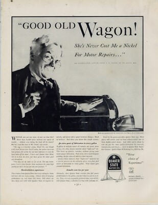1934 Quaker State Oil Ad: Gardner Motor Car, Model 90 w 56,000 Miles on ...