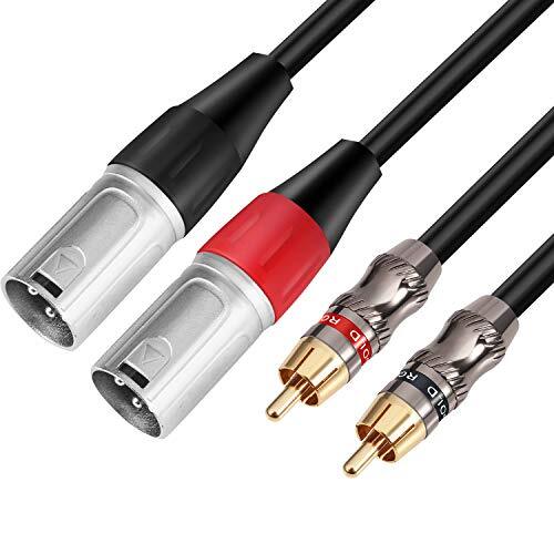 Xlr To Rca Stereo Interconnect Cable Heavy Duty Dual Xlr Male To Dual ...