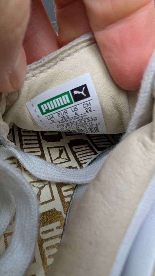 Puma White Classic Basket Trainers UK 3 Women Junior Shoes | eBay UK