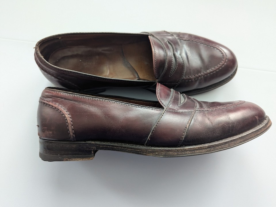 Brooks Brothers By Alden Low Vamp Burgundy Loafers Made In the USA Men ...