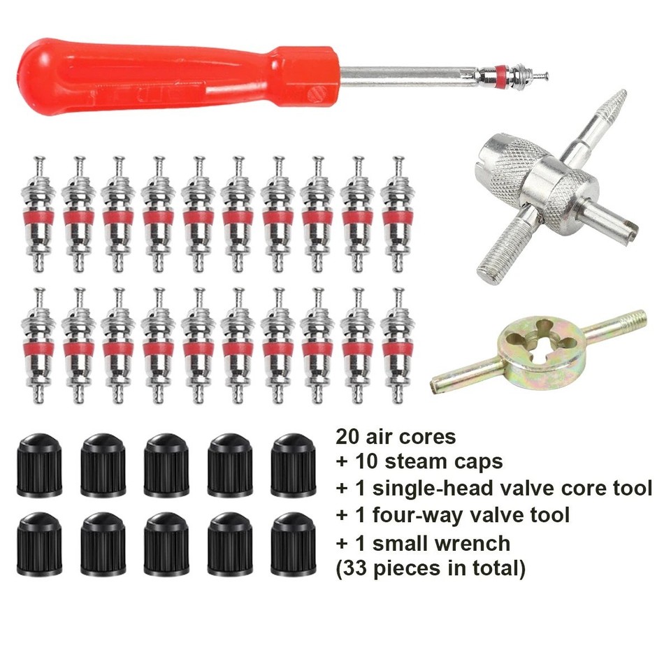 Tire Valve Repair Kit Stem Core Remover Screwdriver Install Tool Set ...