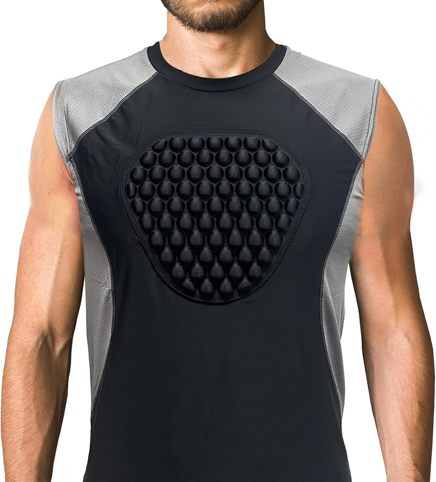 Adult Padded Chest Protector Shirt, Heart-Guard/Sternum Protection for ...
