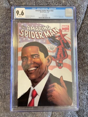 Amazing Spiderman #583 CGC 9.6 WP Fourth Printing Obama Variant NO ...