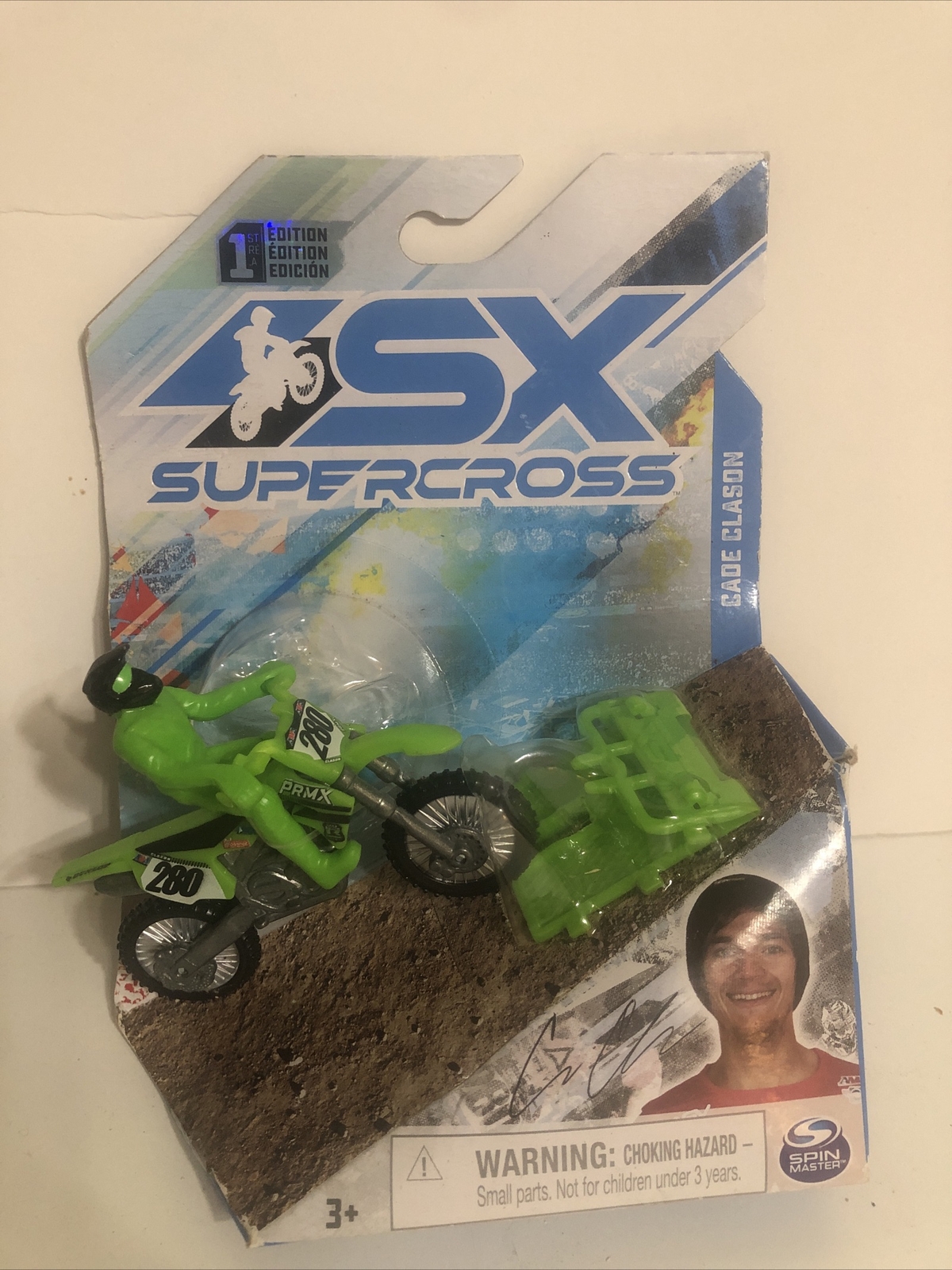 SX Supercross Motorcycle Toy Cade Clason #280 Kawasaki 1st Edition 1:24 ...