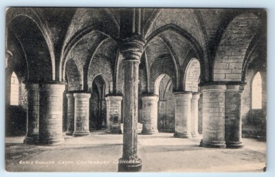 Early English Crypt CANTERBURY Cathedral England UK Postcard | eBay