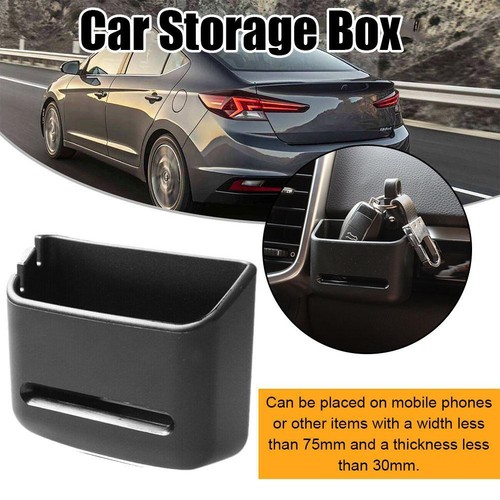 Universal Car Storage Box Air Vent Mounted Simple Storage Box Black~ | eBay
