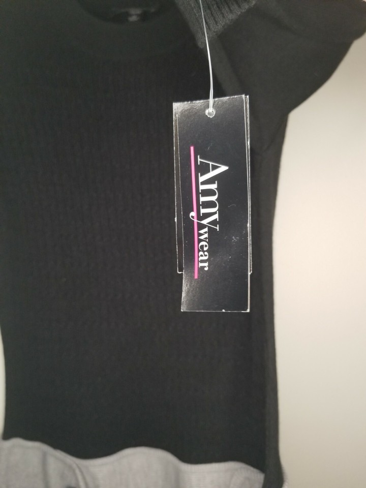 Amy Wear Womens Sweater Dress Black Gray NWT Size Medium | eBay