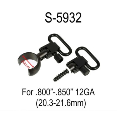 Shotgun 12Ga Sling Swivel Split Barrel Mount Set Magazine Tube.800 ...
