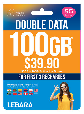 Lebara $39.90 Starter Pack PrePaid SIM Card | eBay