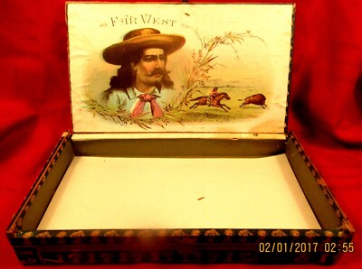 c1890 Far West Cigar Box - FANTASTIC Western Americana -- EX EX RARE ...