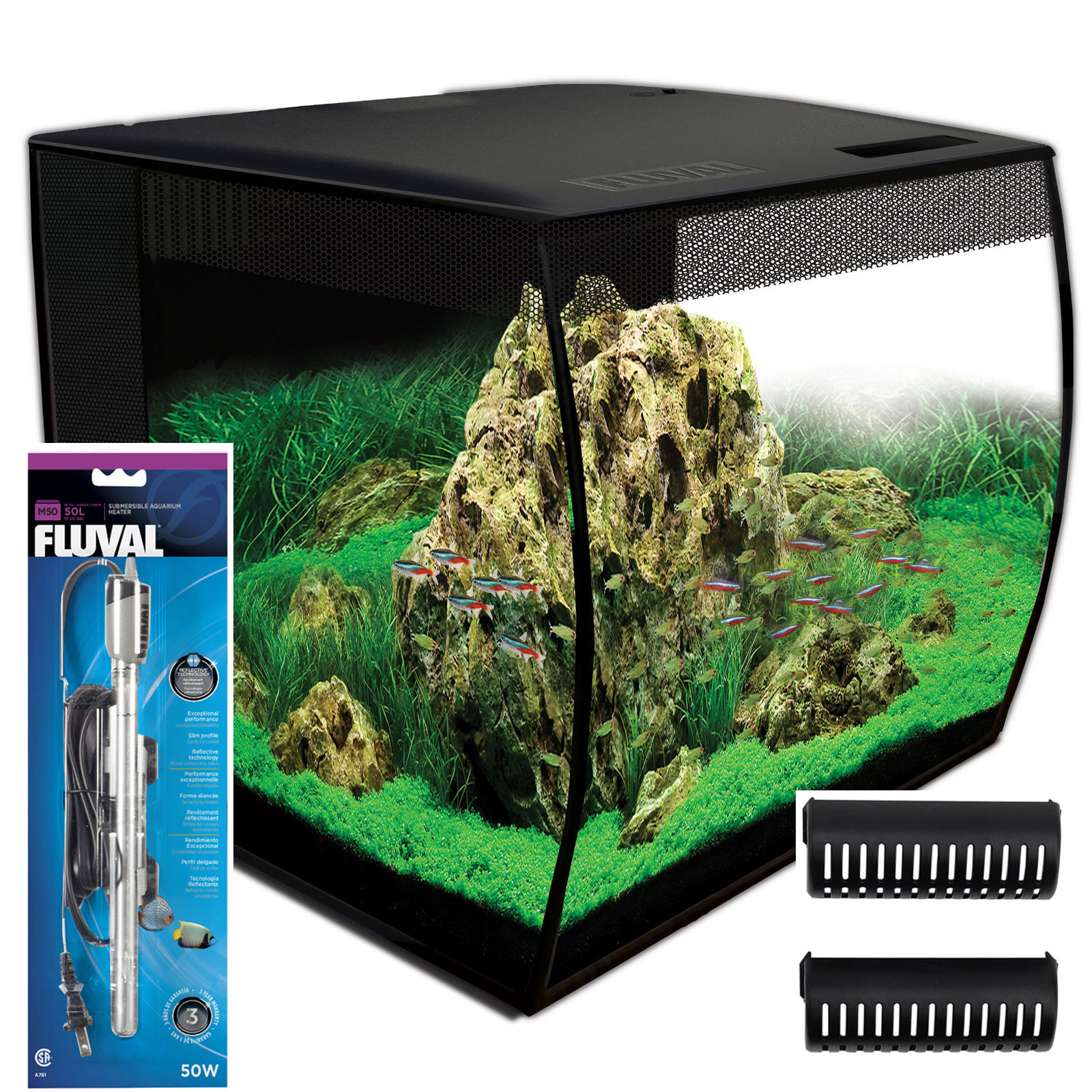 Fluval Flex LED Nano Aquarium Tank with Integral Filter & Remote ...