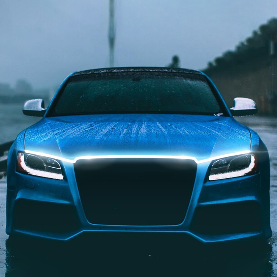 71" Inch Car Hood Light Strip Dynamic DRL Light LED Car Light Strip w ...