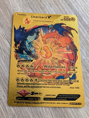 Gold Charizard V Evolution Pokemon Card | eBay