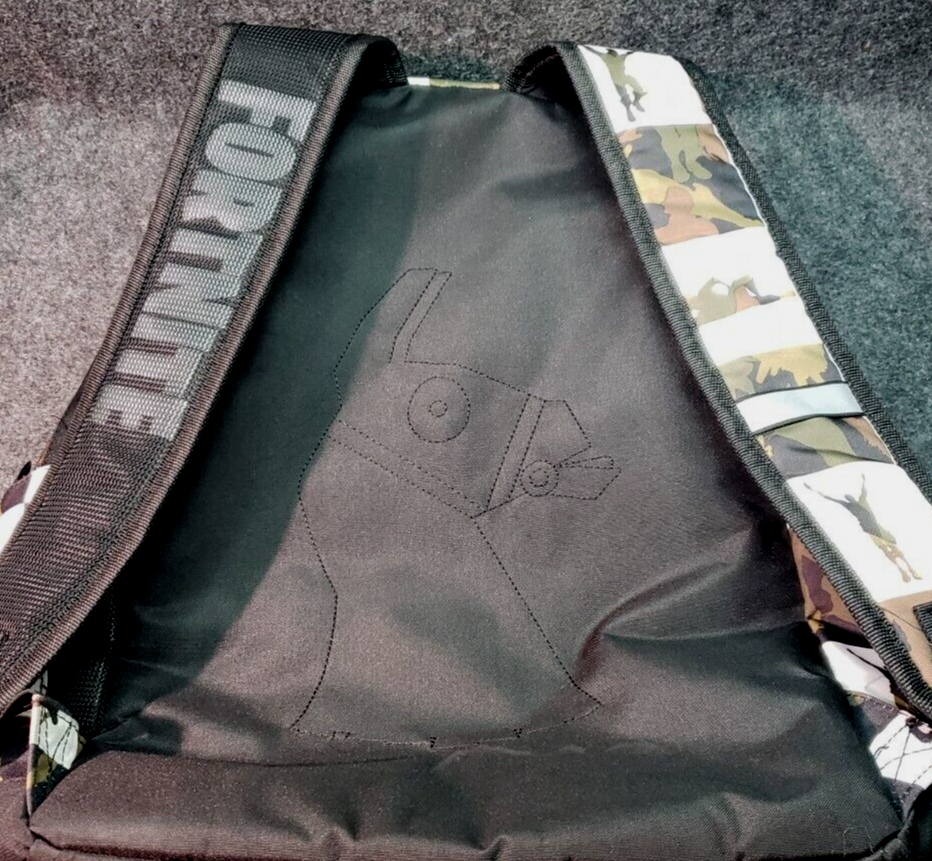 Fortnite Backpack 18" Kids Camo Olive/White/Black 2 Compartments (HATS ...