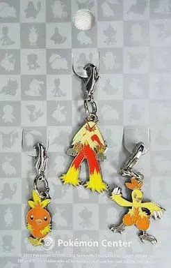 Torchic & Combusken & Blaziken metal charms set Pokemon Center 2x2cm ...