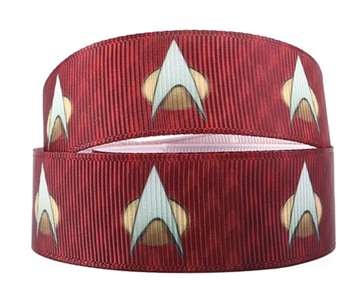 Star Trek The Next Generation Logo 1" Wide Repeat Ribbon Sold in Yards ...