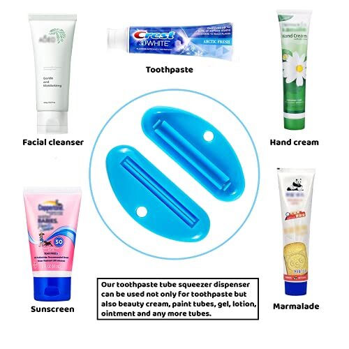 12 Pack Toothpaste Tube Squeezer Plastic Toothpaste Clips Bathroom ...